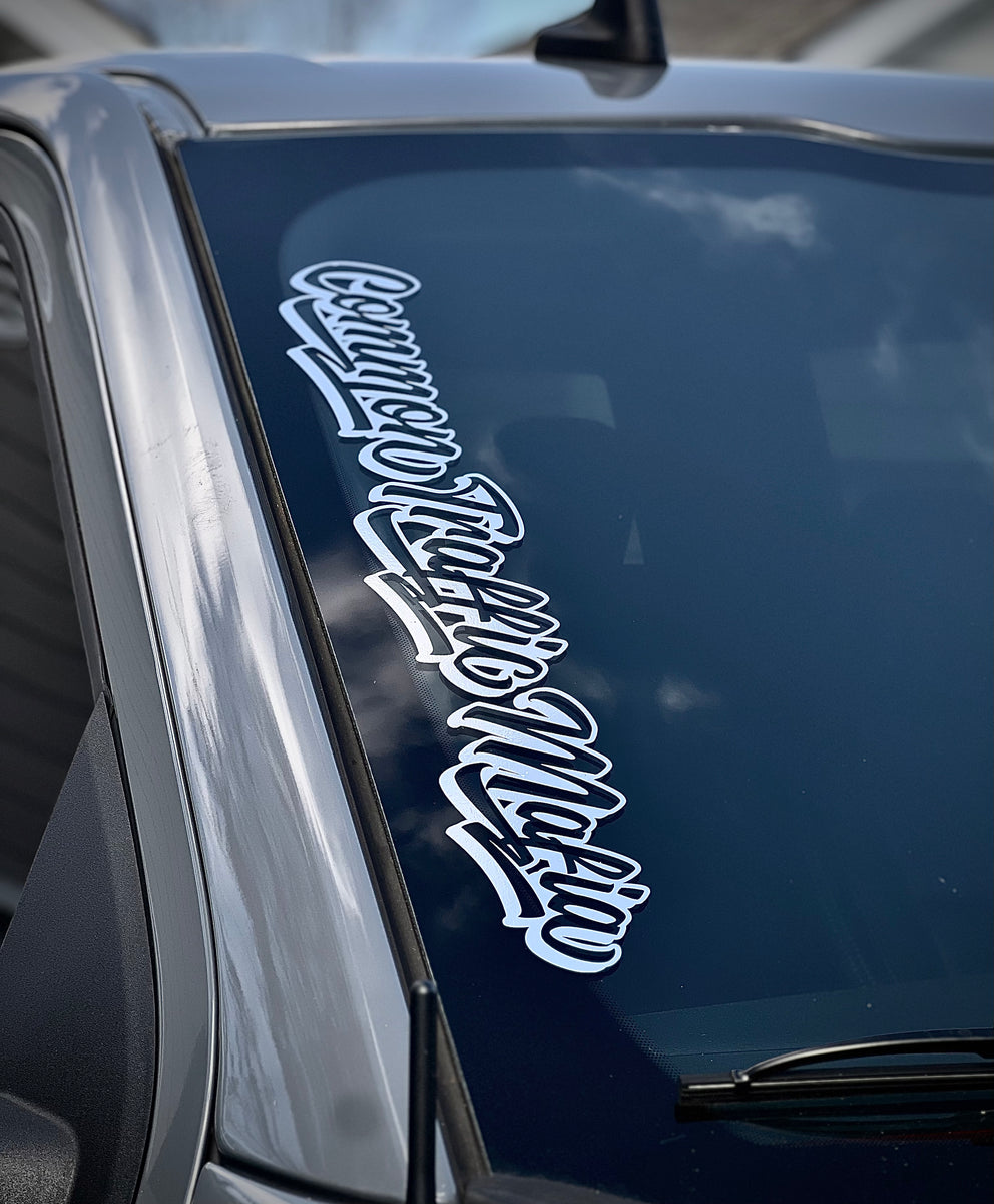 “Cursive” CTM Side Windshield Banner – Common Traffic Mafia