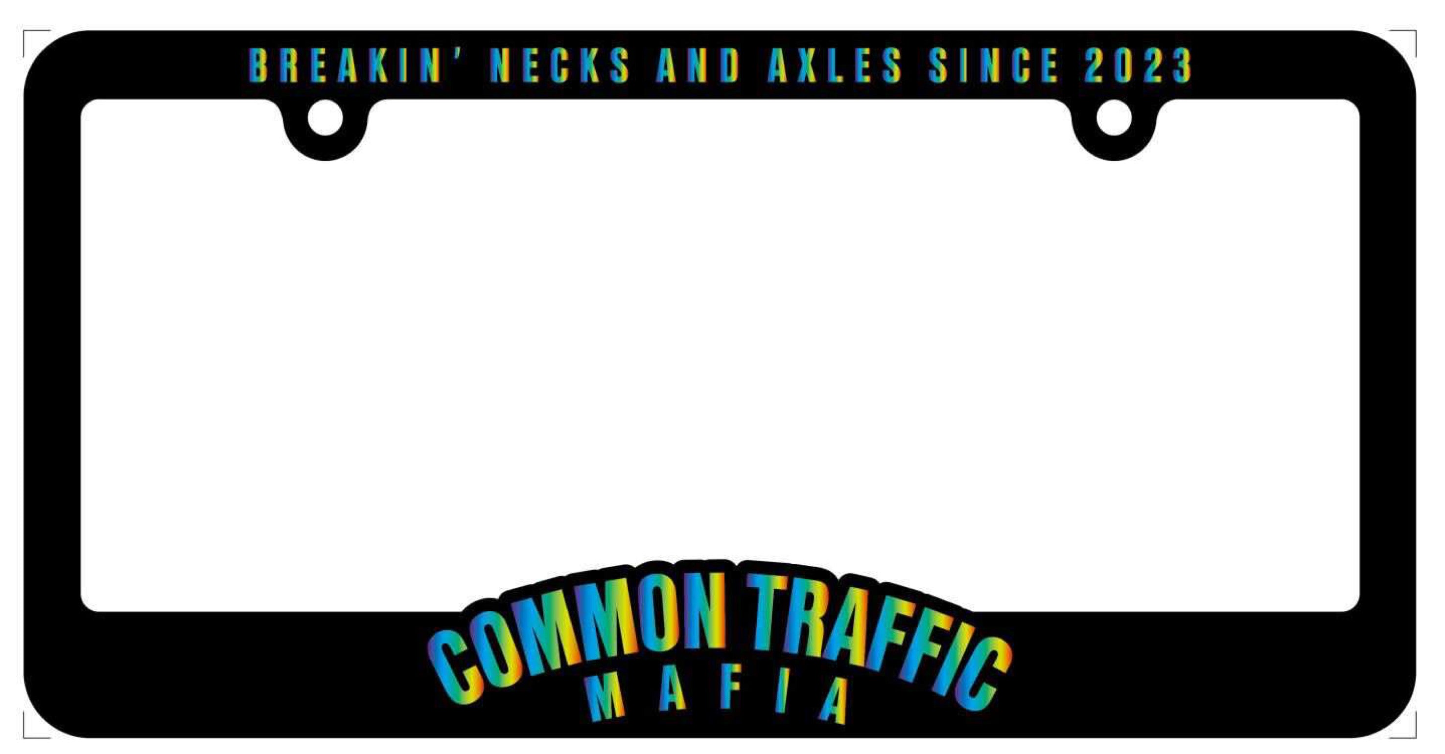 “Common Traffic Mafia” License Plate Frame