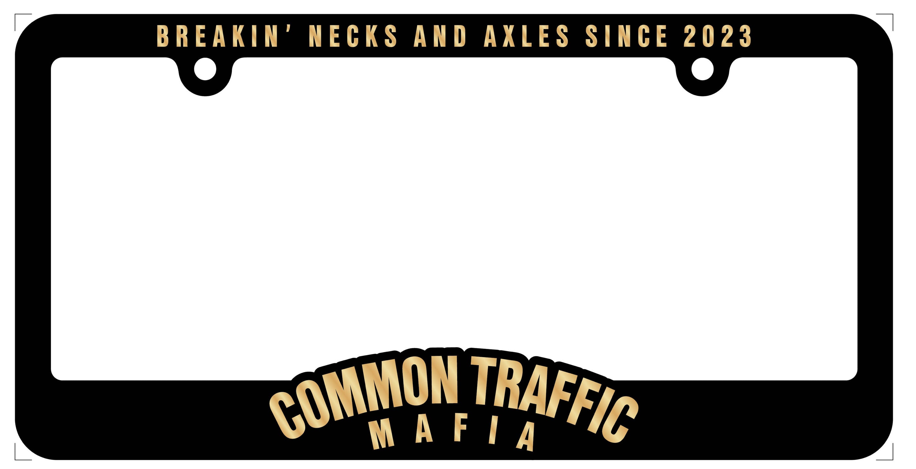 “Common Traffic Mafia” License Plate Frame