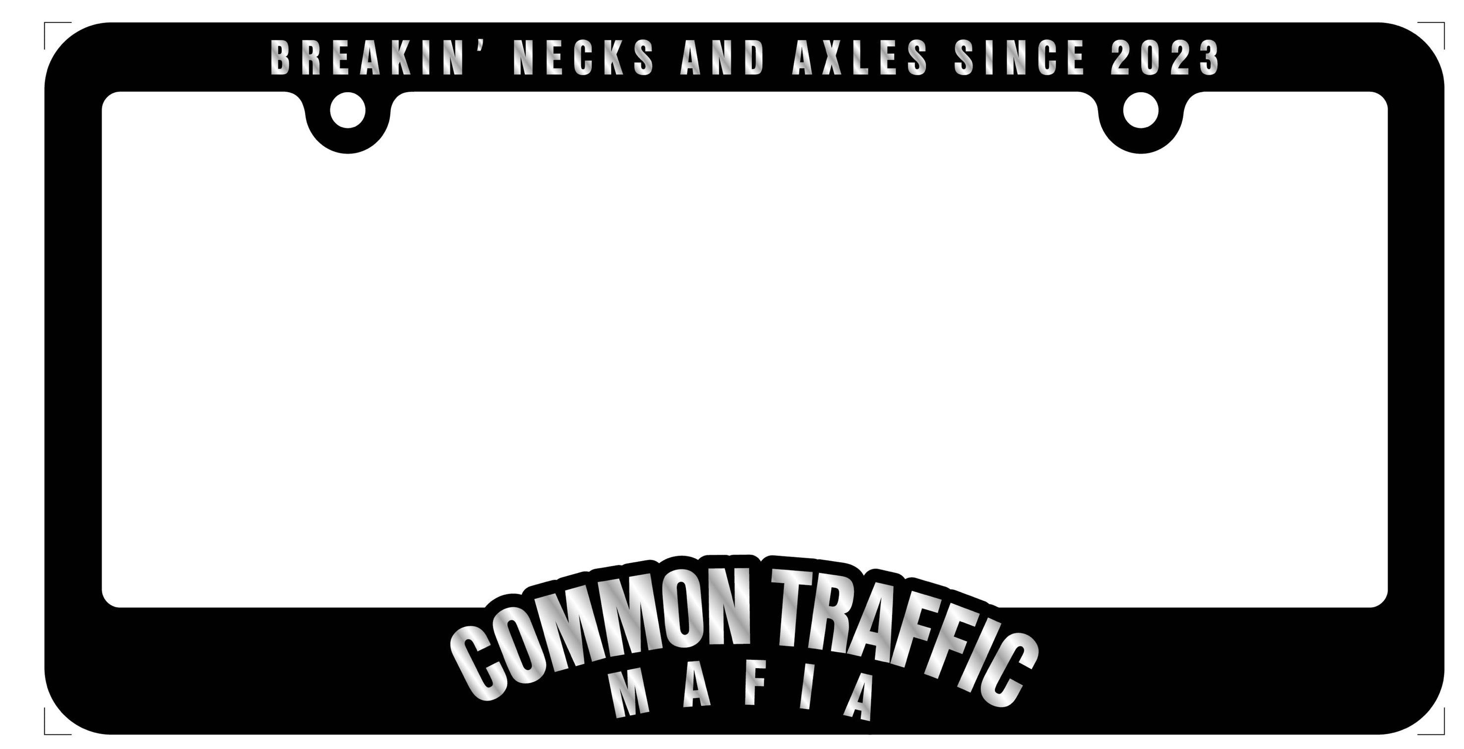 “Common Traffic Mafia” License Plate Frame