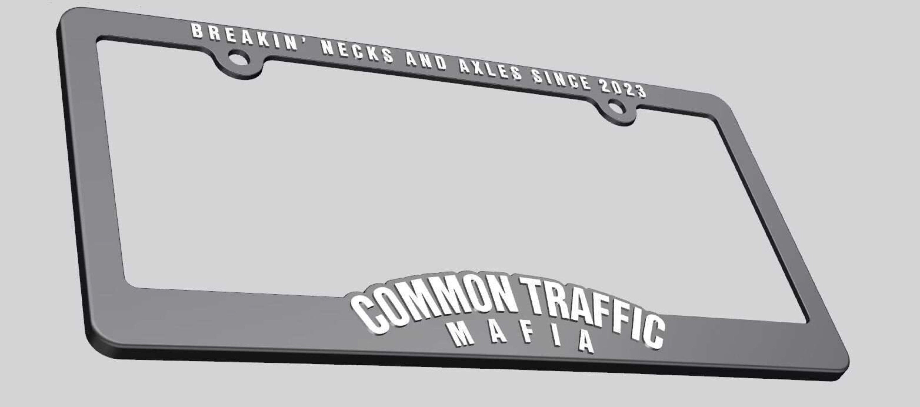 “Common Traffic Mafia” License Plate Frame